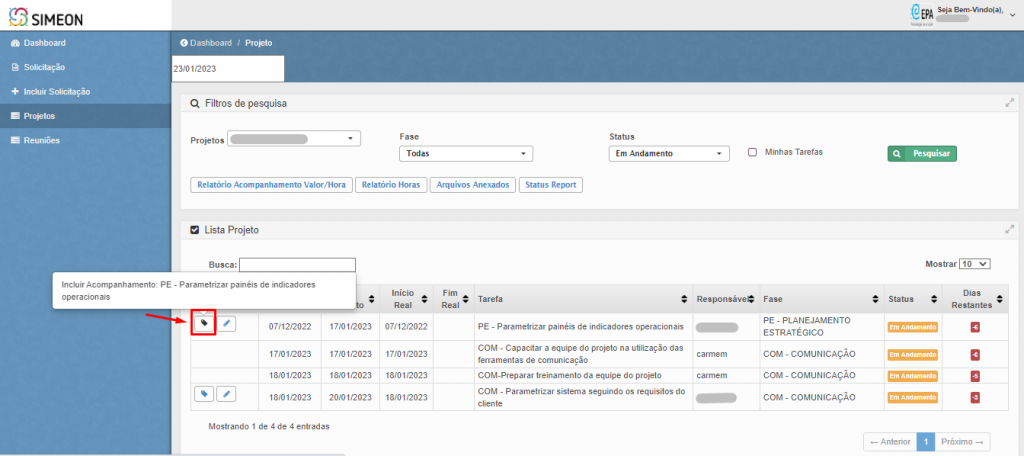 03- Acompanhe seus projetos | Wiki EPA
